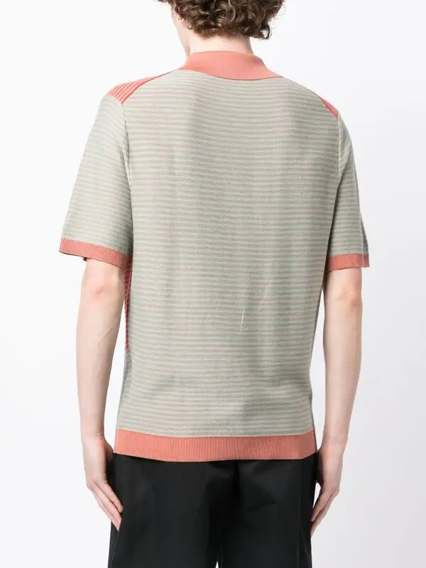 Paul Smith Logo-embroide Striped Polo Shirt