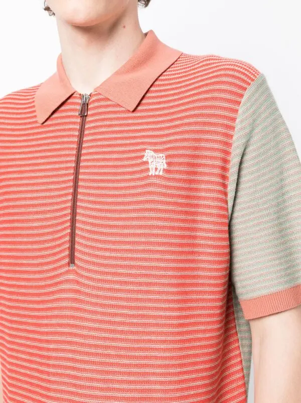 Paul Smith Logo-embroide Striped Polo Shirt