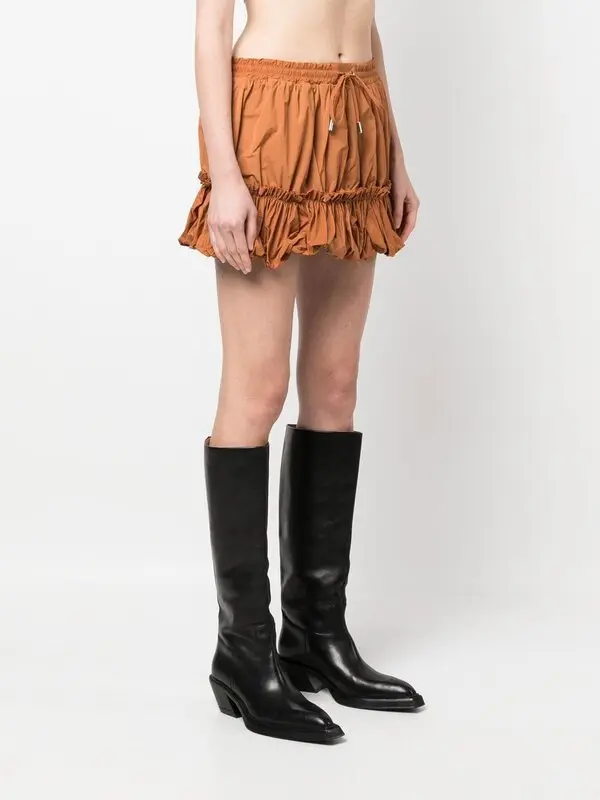 Dsquared2 Pleated Drawstring Miniskirt
