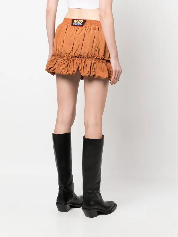Dsquared2 Pleated Drawstring Miniskirt