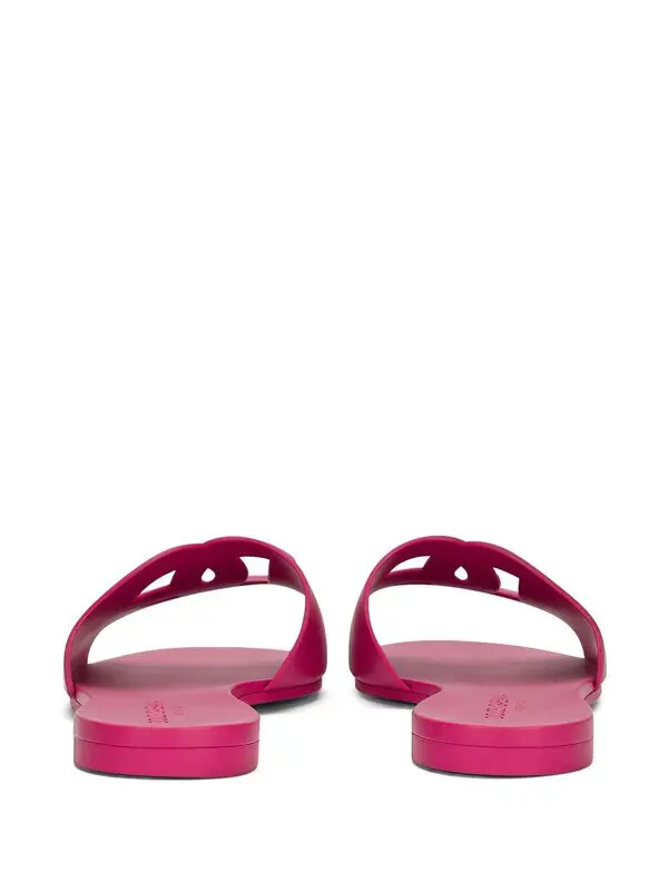 Dolce & Gabbana Bianca Dg-logo Slides - Pink