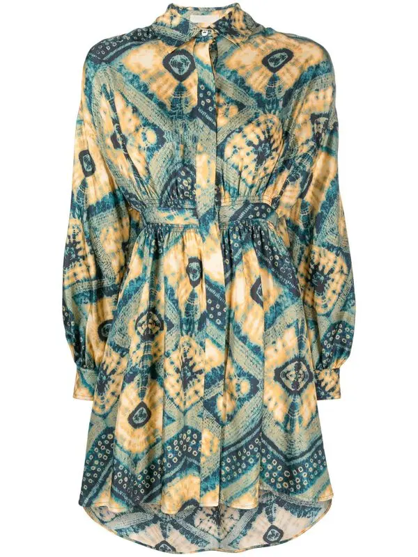 Ulla Johnson Jude Diamond-print Shirt Dress