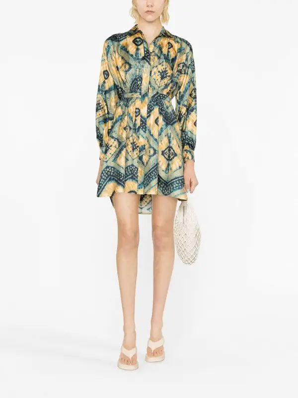 Ulla Johnson Jude Diamond-print Shirt Dress