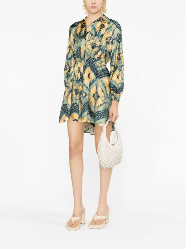 Ulla Johnson Jude Diamond-print Shirt Dress