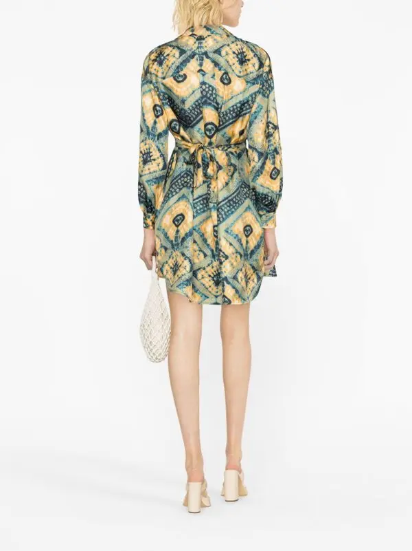 Ulla Johnson Jude Diamond-print Shirt Dress