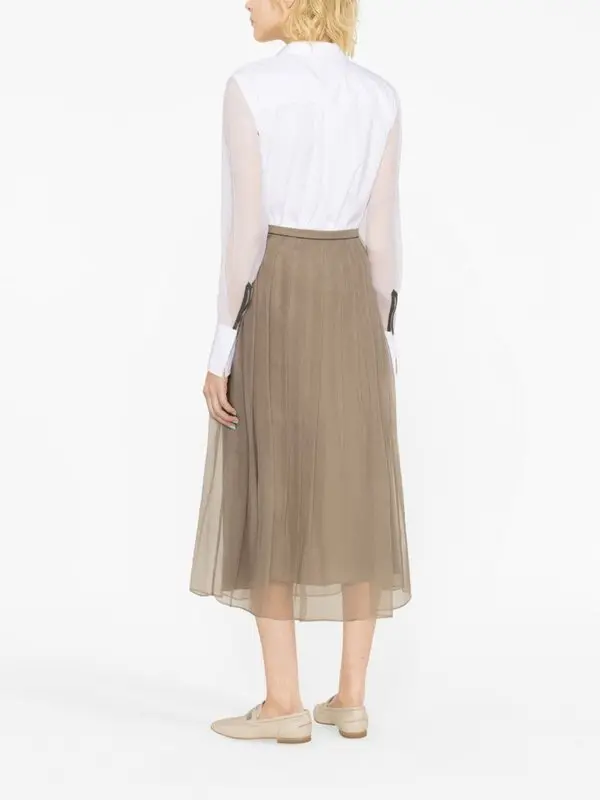 Brunello Cucinelli Monili-embellished Long-sleeve Shirt