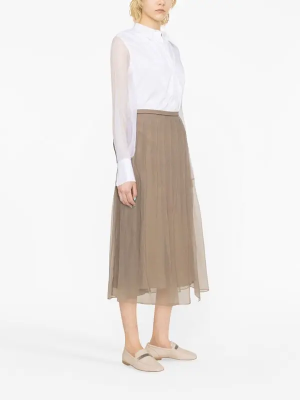 Brunello Cucinelli Monili-embellished Long-sleeve Shirt