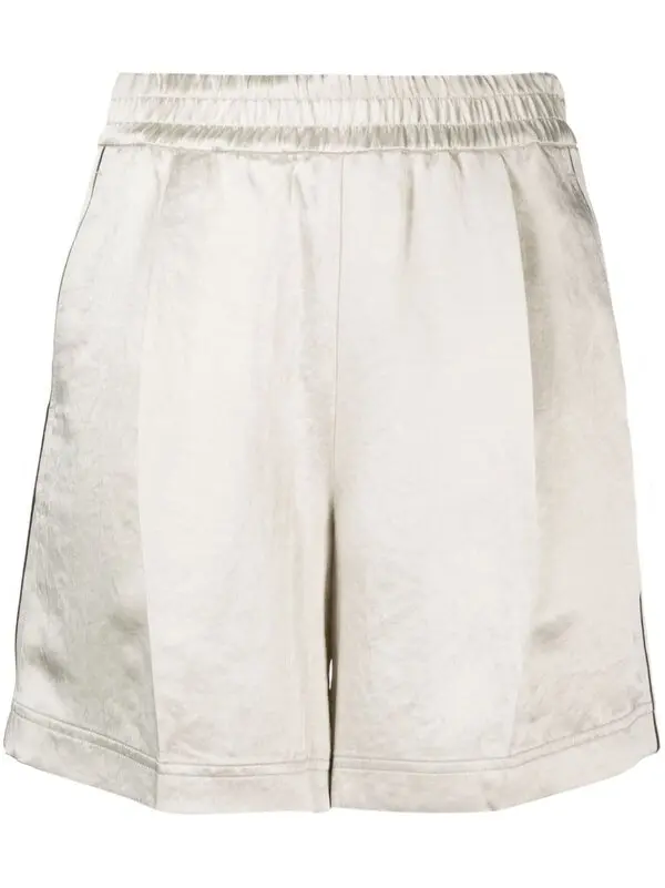 Helmut Lang Satin-finish Cotton Shorts