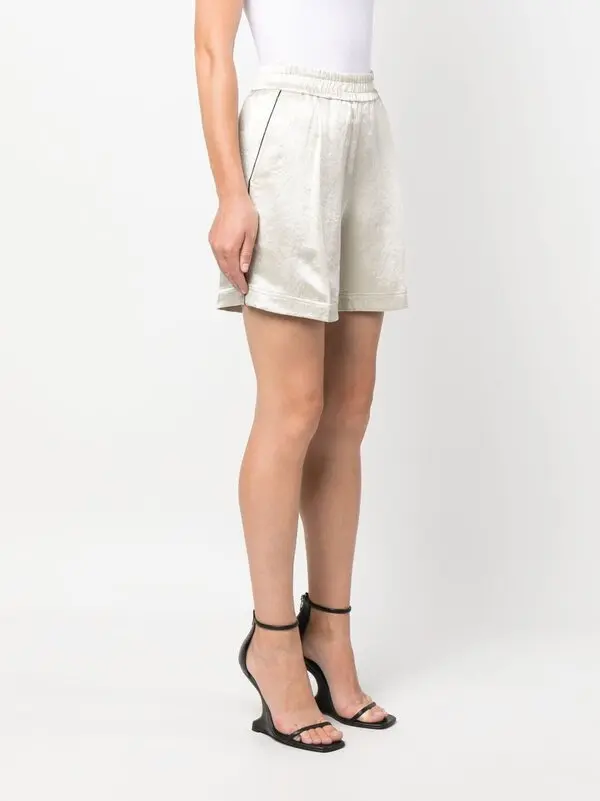 Helmut Lang Satin-finish Cotton Shorts