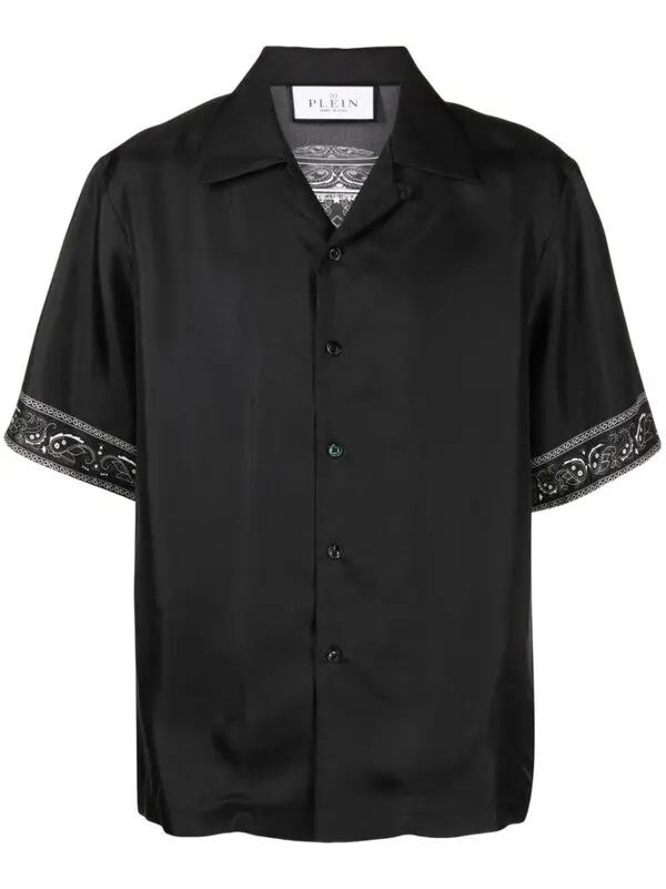 Philipp Plein Skull-print Silk Shirt - Black