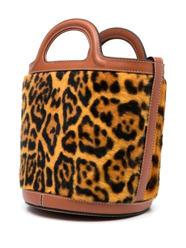 Marni Mini Tropicalia Leopard-print Bucket Bag