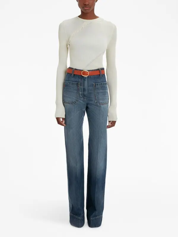 Victoria Beckham Spiral Knitted Top