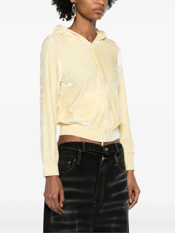 Balenciaga Bb Paris Zip-up Hoodie - Yellow