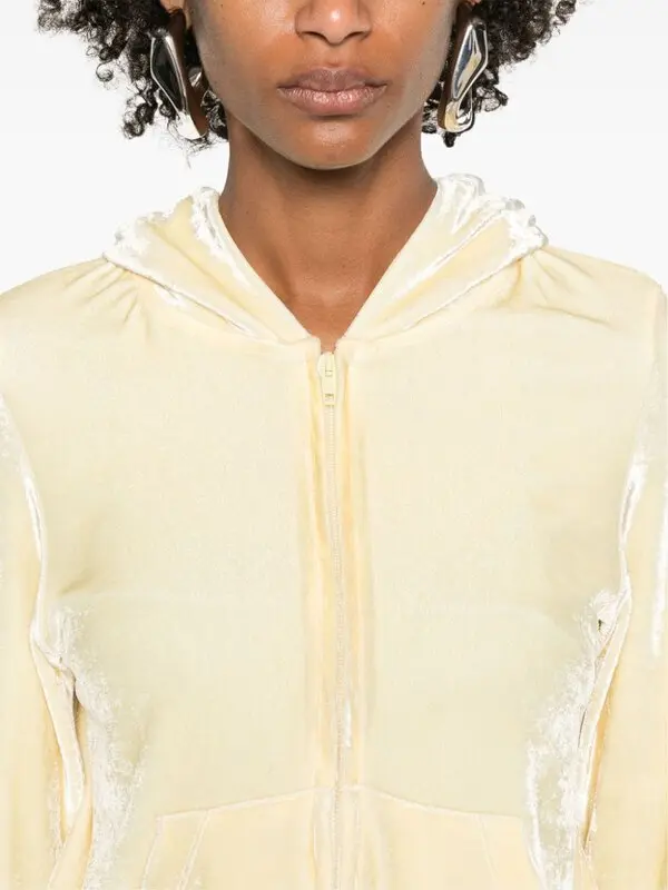 Balenciaga Bb Paris Zip-up Hoodie - Yellow