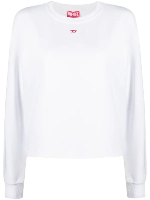 DIESEL® Logo-embroidered Sweatshirt - White