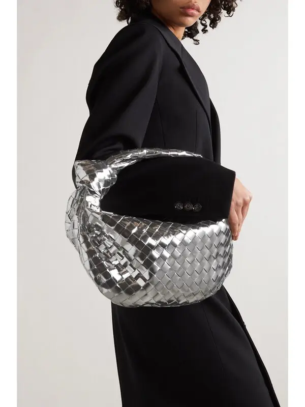 Bottega Veneta Jodie Teen Intrecciato Tote - Silver