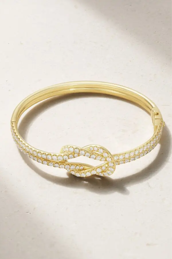ANITA KO Knot 18-karat Diamond Bracelet - Gold