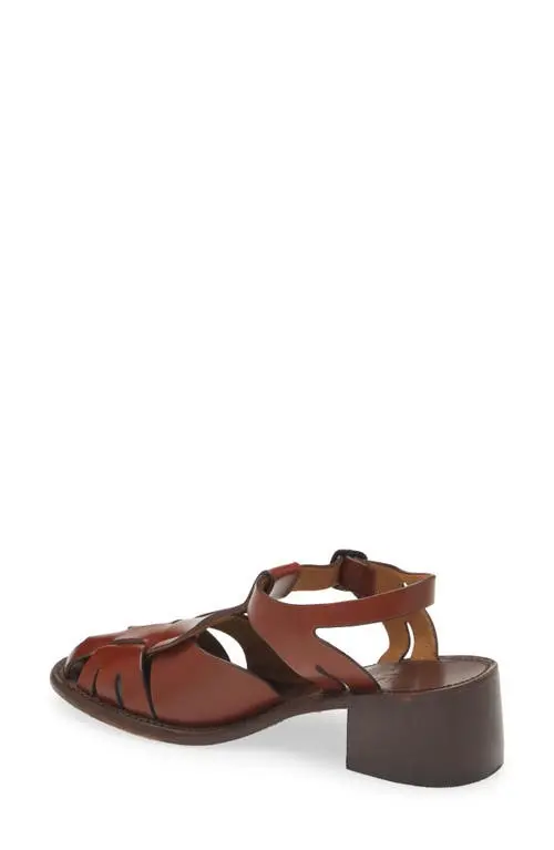 Hereu Pesca Block Heel Fisherman Sandal - Tan
