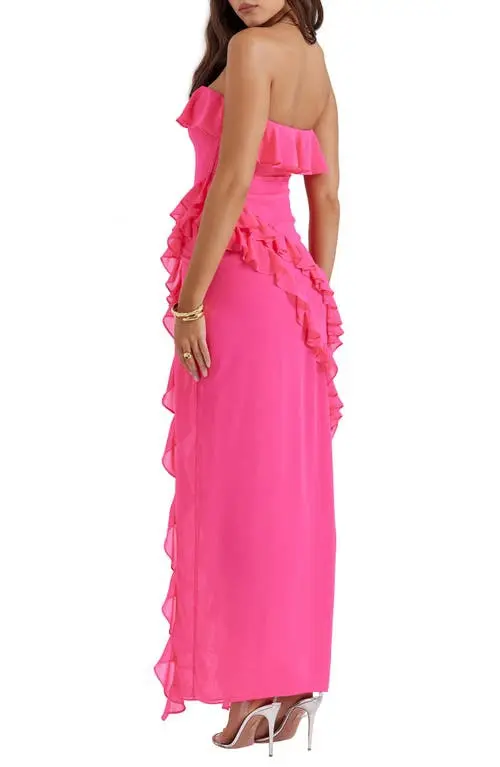 House Of Cb Sarina Ruffle Maxi Dress