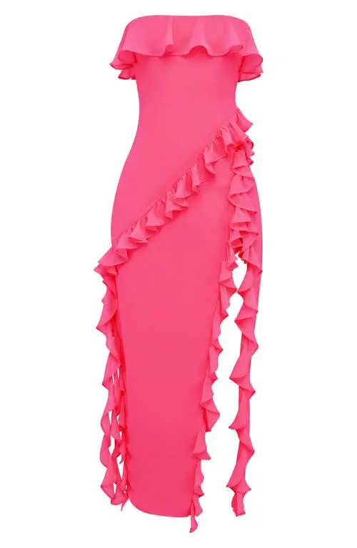 House Of Cb Sarina Ruffle Maxi Dress