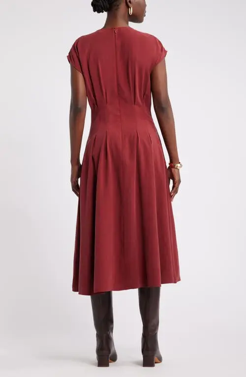 Nordstrom Pleated A-line Midi Dress