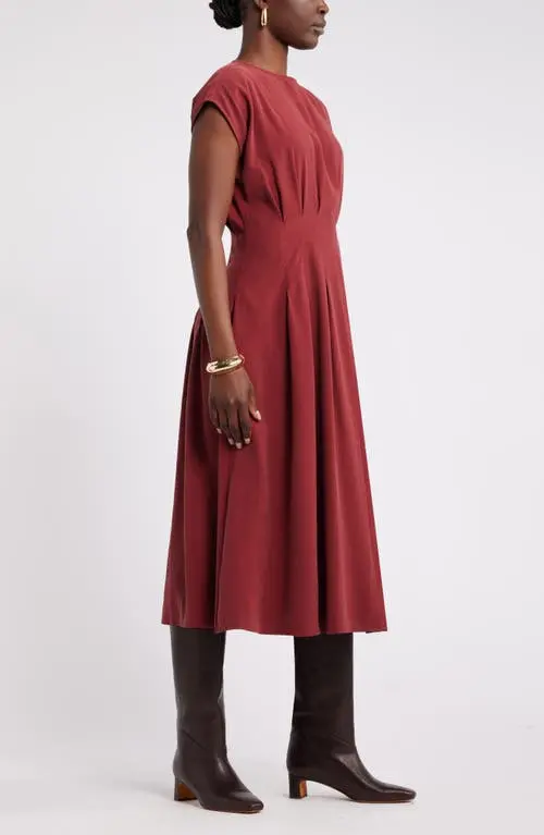 Nordstrom Pleated A-line Midi Dress