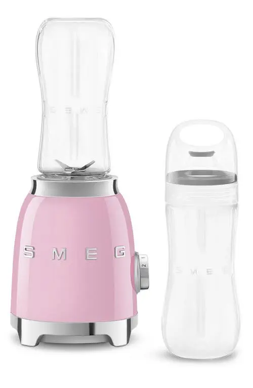 SMEG Personal Blender & Bottle To Go Set - Pink