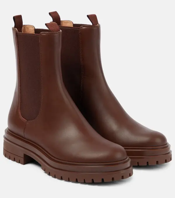 GIANVITO ROSSI Chester Leather Chelsea Boots