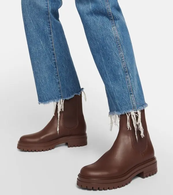 GIANVITO ROSSI Chester Leather Chelsea Boots