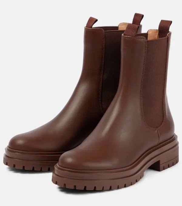 GIANVITO ROSSI Chester Leather Chelsea Boots