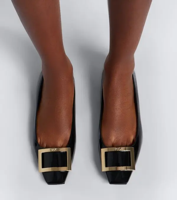 ROGER VIVIER Trompette Ballet Flats - Black