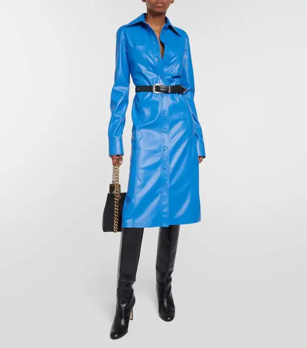 stella mccartney leather dress Stella McCartney Faux leather slip dress Stella McCartney