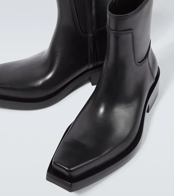 Balenciaga Santiago Leather Boots In Black - 30% Off | Editorialist