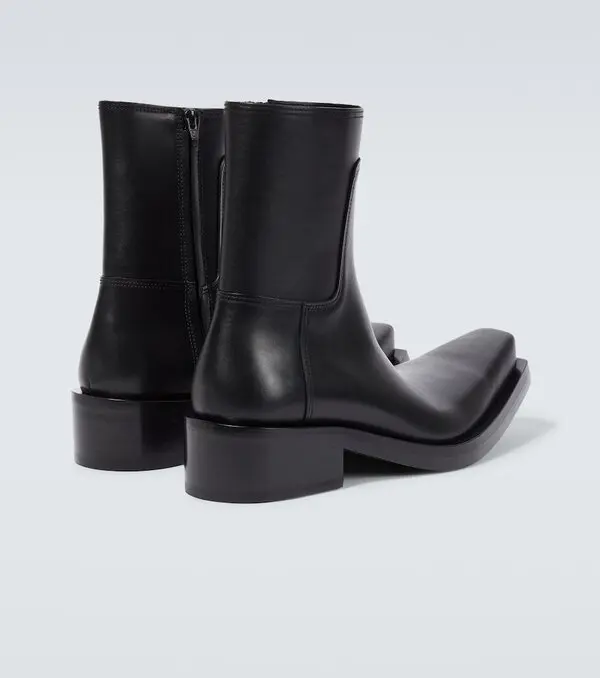 Balenciaga Santiago Leather Boots In Black - 30% Off | Editorialist