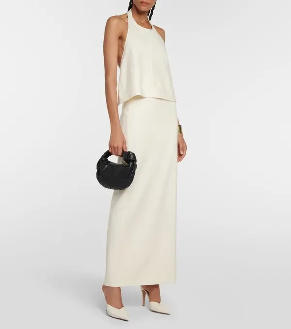 Wardrobe.NYC Halterneck Wool Top - White