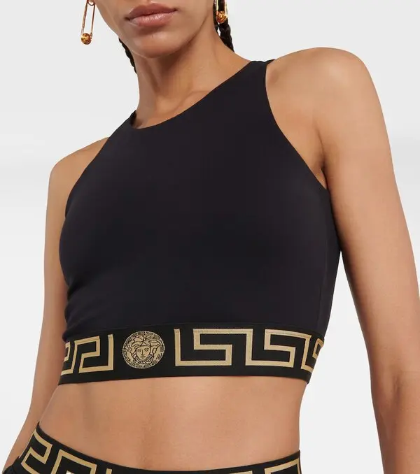 Versace Greca Cutout Sports Bra