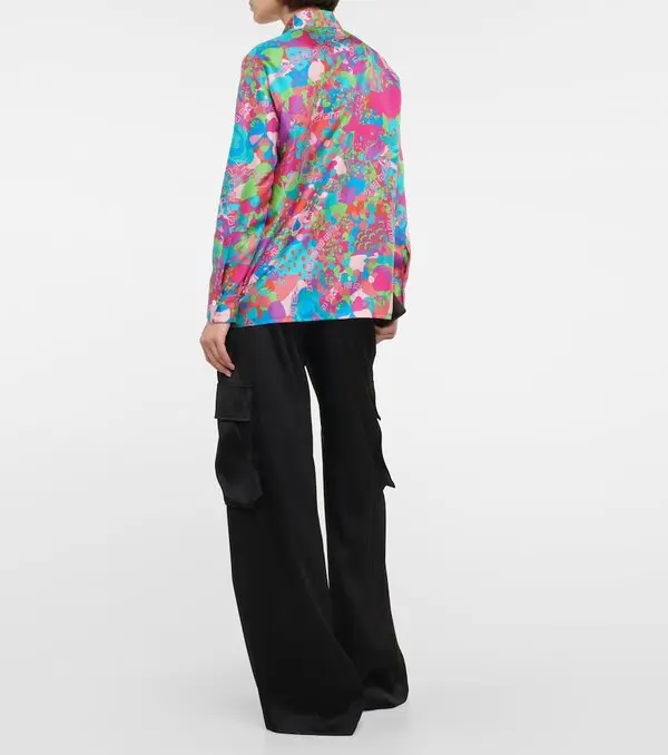 Versace X Dua Lipa Floral Summer Silk Twill Shirt