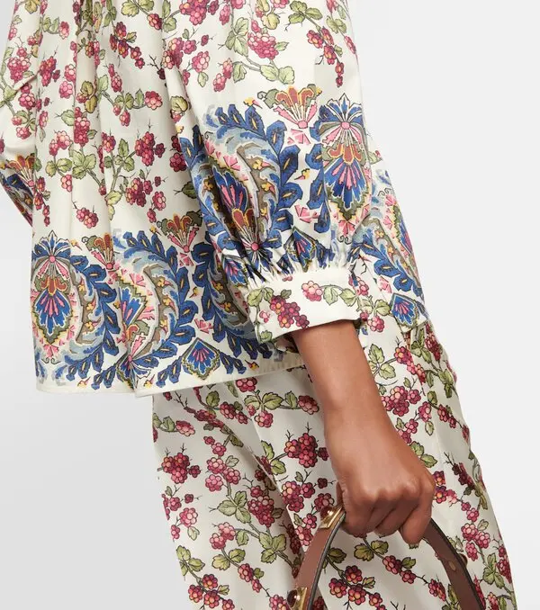 Etro Printed Ruffle-embellished Top