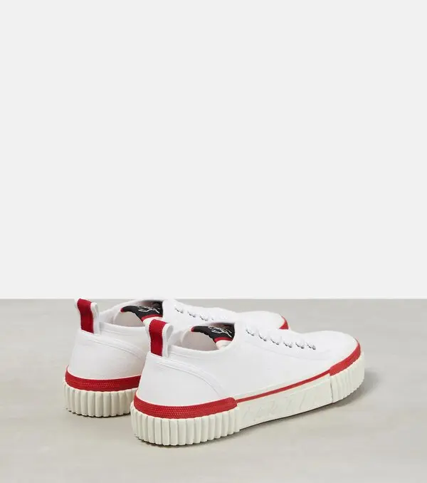 CHRISTIAN LOUBOUTIN Pedro Canvas Lace-up Sneakers