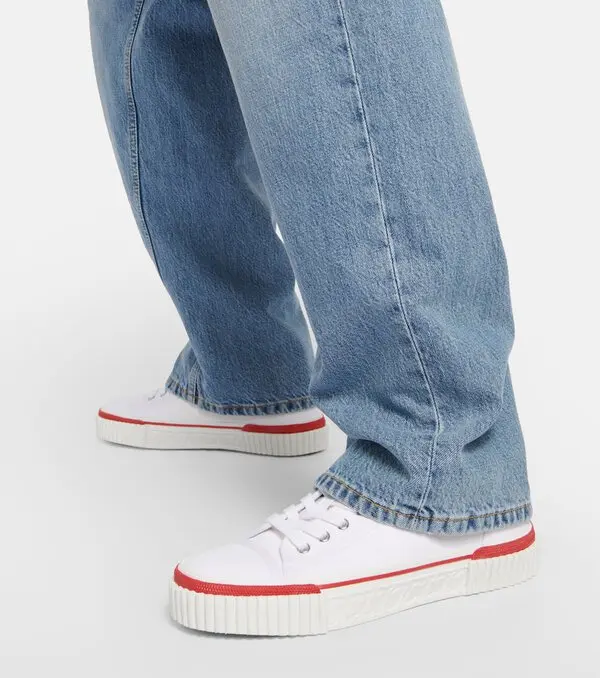 CHRISTIAN LOUBOUTIN Pedro Canvas Lace-up Sneakers