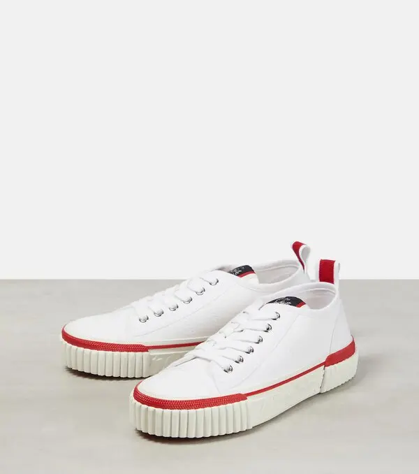 CHRISTIAN LOUBOUTIN Pedro Canvas Lace-up Sneakers