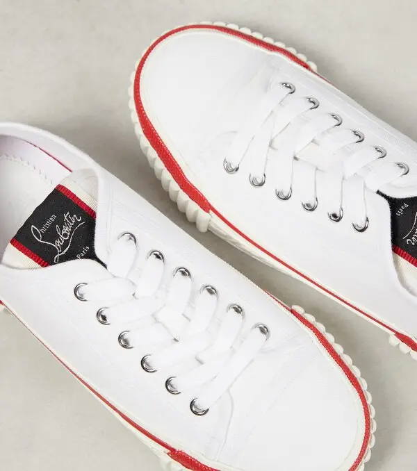 CHRISTIAN LOUBOUTIN Pedro Canvas Lace-up Sneakers