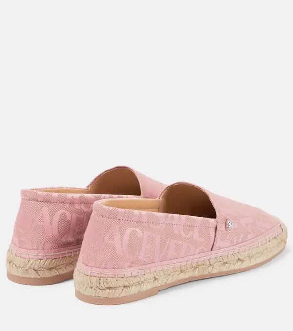 Versace Allover Canvas Espadrilles - Pink