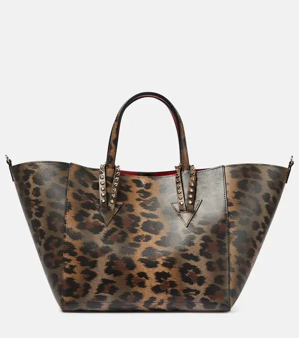 CHRISTIAN LOUBOUTIN Cabachic Small Leopard-print Tote Bag - Multicoloured