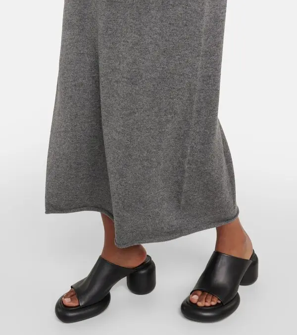 JIL SANDER Cashmere Turtleneck Midi Dress - Grey