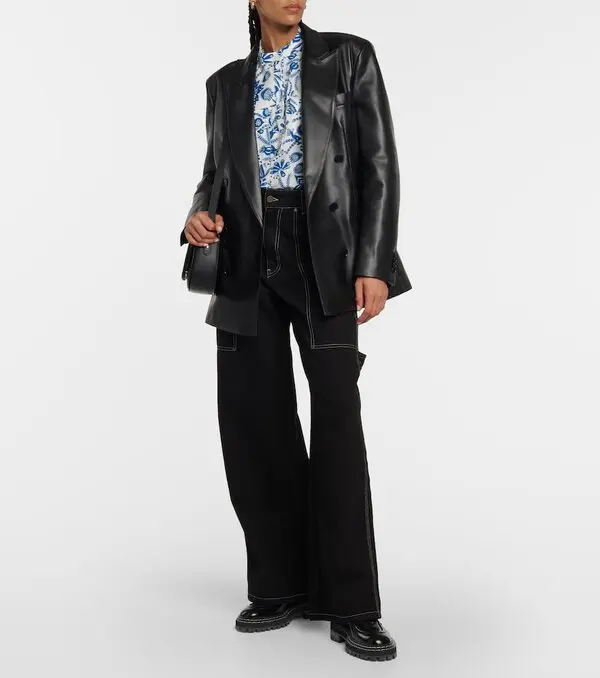 A.p.c. Aubrey Floral Linen-blend Blouse