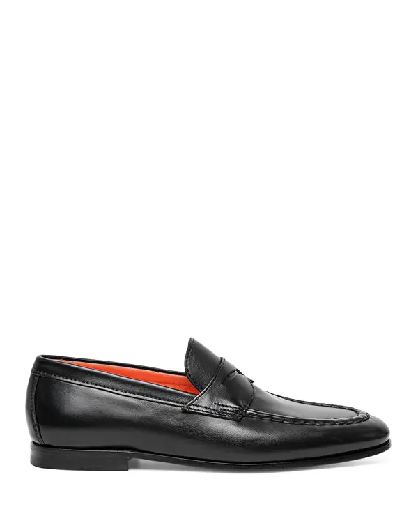 Santoni Carlos Slip-on Loafers - Black