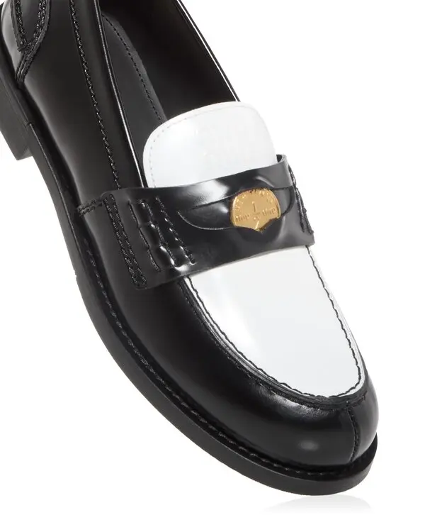 Miu Miu Leather Penny Loafers