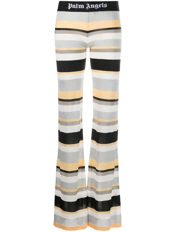 Palm Angels Striped Lurex Knit Trousers