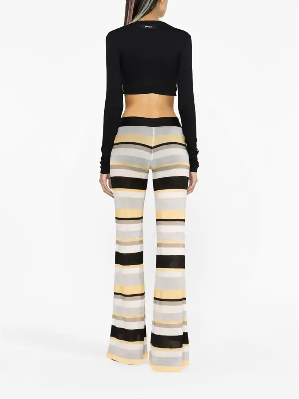 Palm Angels Striped Lurex Knit Trousers